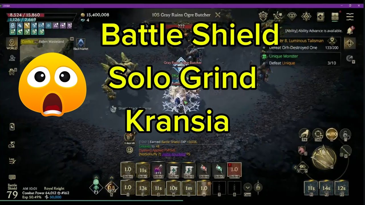 Lordnine: Level 79 Battle Shield Solo Grind sa Kransia (64k CP ...