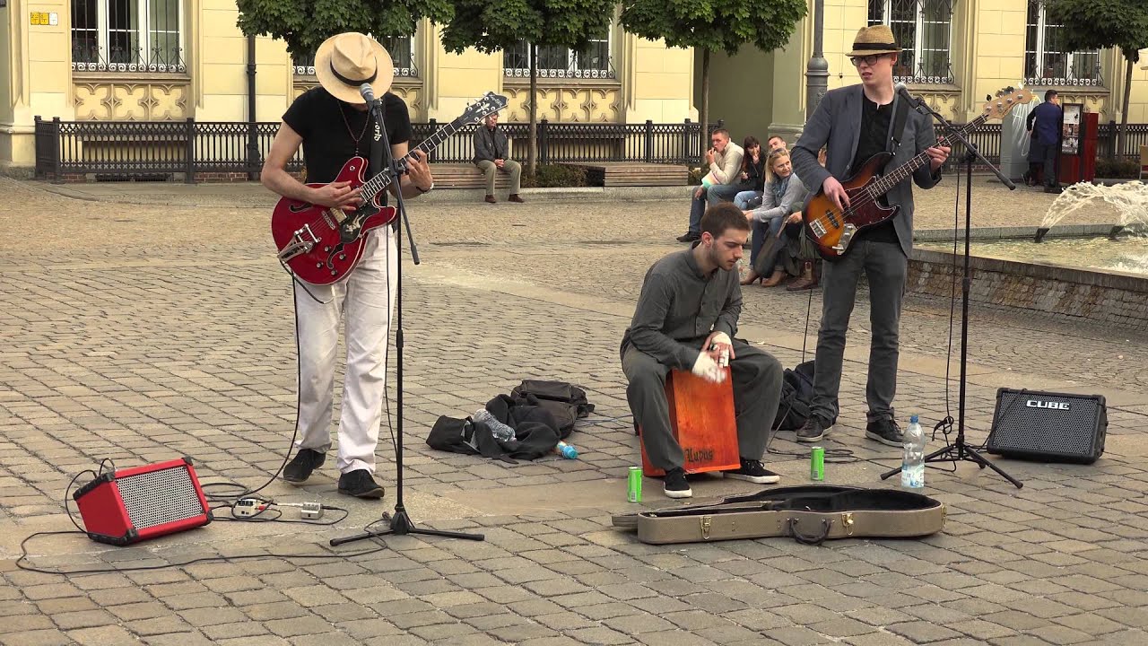 Band playing on street - YouTube