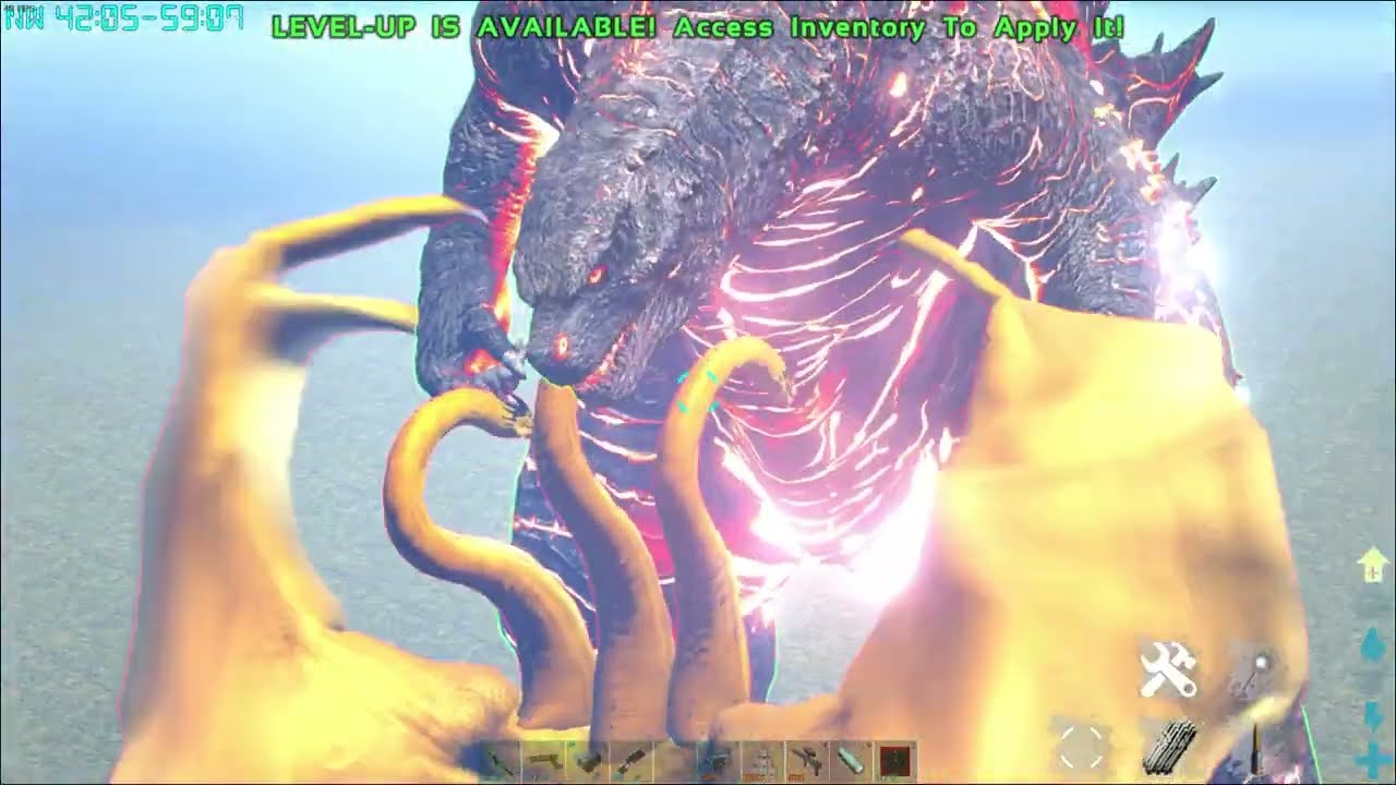 Mega Godzilla Versus Ghidorah in ark survival evolved - YouTube