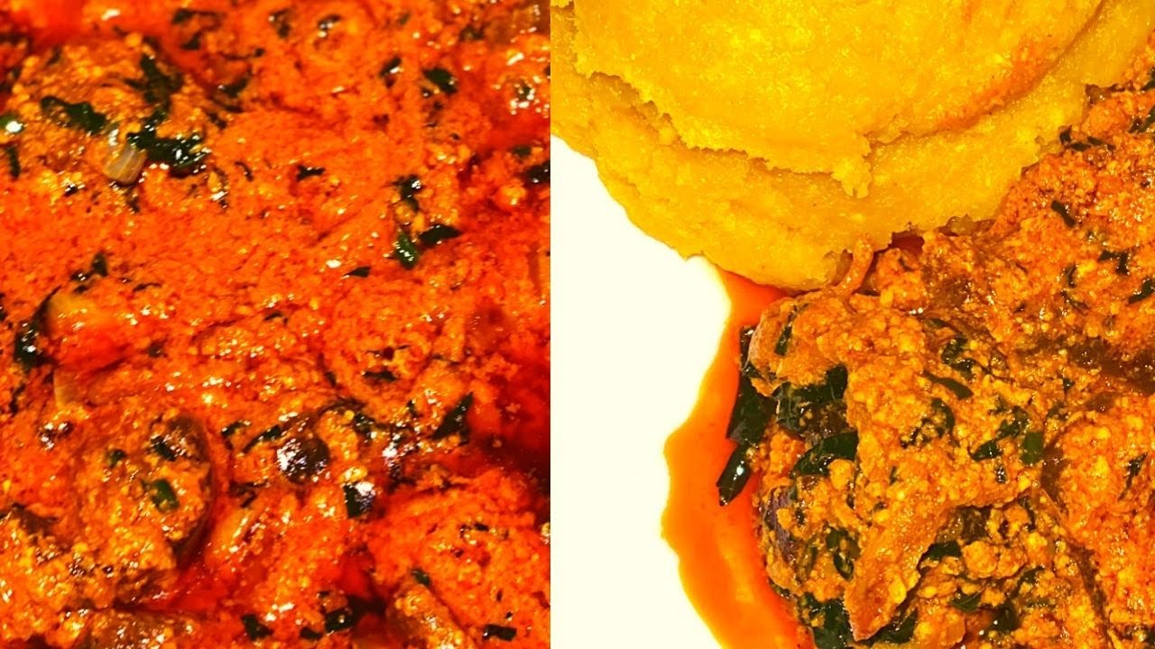 HOW TO MAKE A SIMPLE AND DELICIOUS NIGERIAN EGUSI SOUP WITH UGU//LOW ...