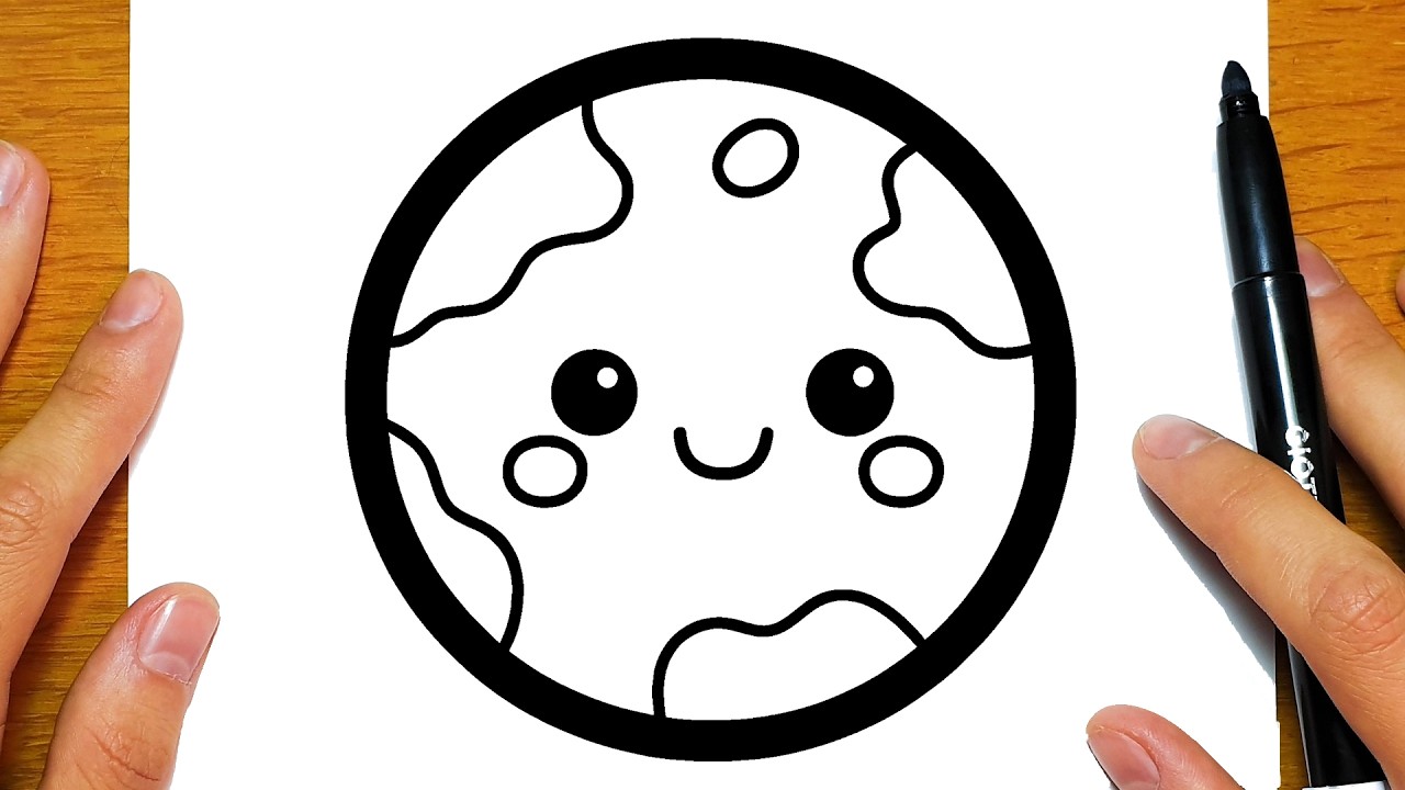 HOW TO DRAW THE PLANET EARTH | Easy drawings - YouTube