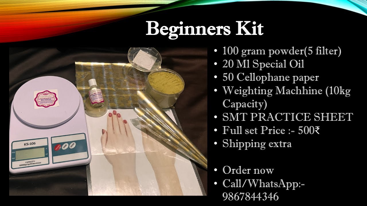 Henna Beginners Kit/ Essential Product for henna - YouTube