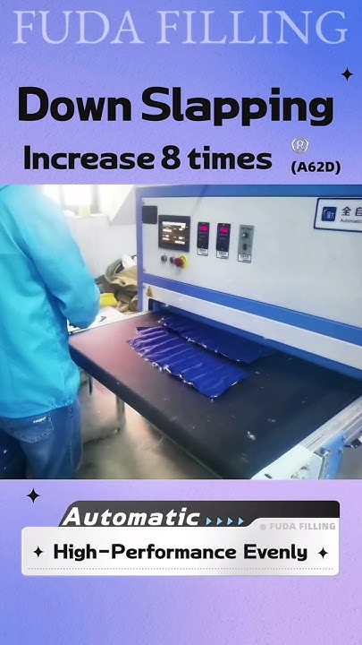 The automatic down slapping machine made by @FudaIntelligent ,can slap the fabric evenly ...