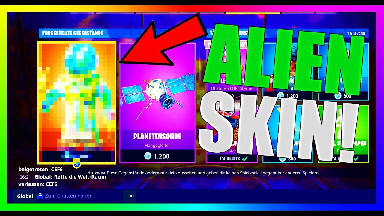 NEUER ALIEN SKIN! | Neuer Shop | Fortnite Battle Royale - YouTube