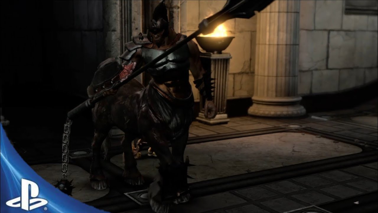 God Of War 3 Remastered Kratos Vs Centaur General Mini Boss Fight ...