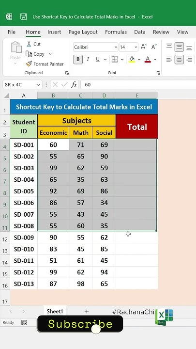 Mastering the SUM Function with Shortcut Keys – Save Time Like a Pro! # ...