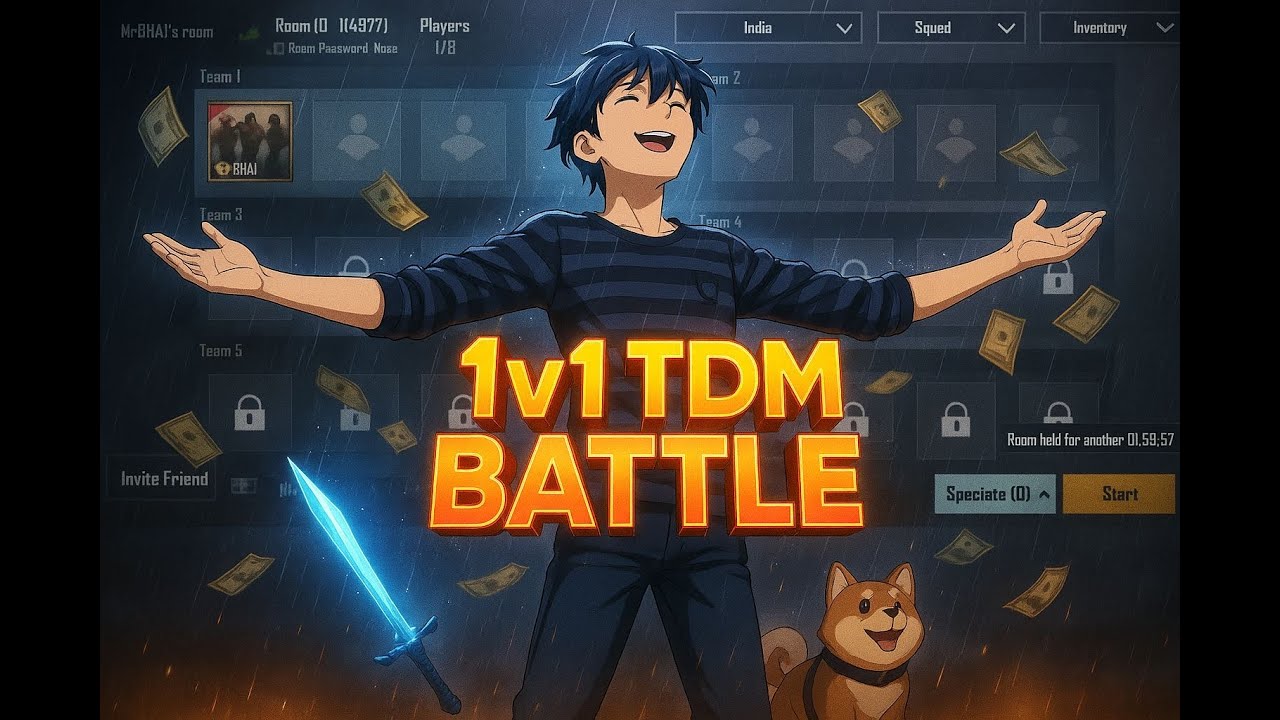 1V1 TDM BATTLE | WINNER GETS TO CHOOSE A DARE FOR ME | #BGMI | BACK TO ...