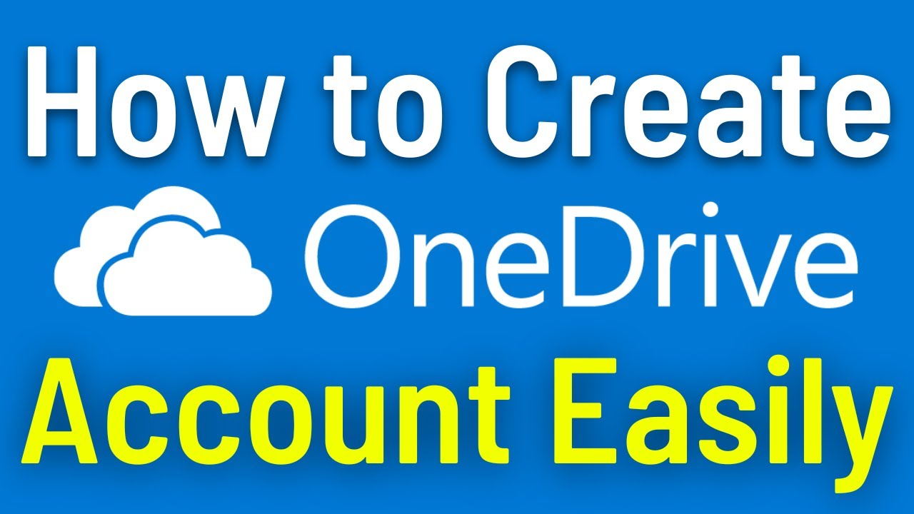 How To Create OneDrive Account In Windows 10 | Create OneDrive Account ...