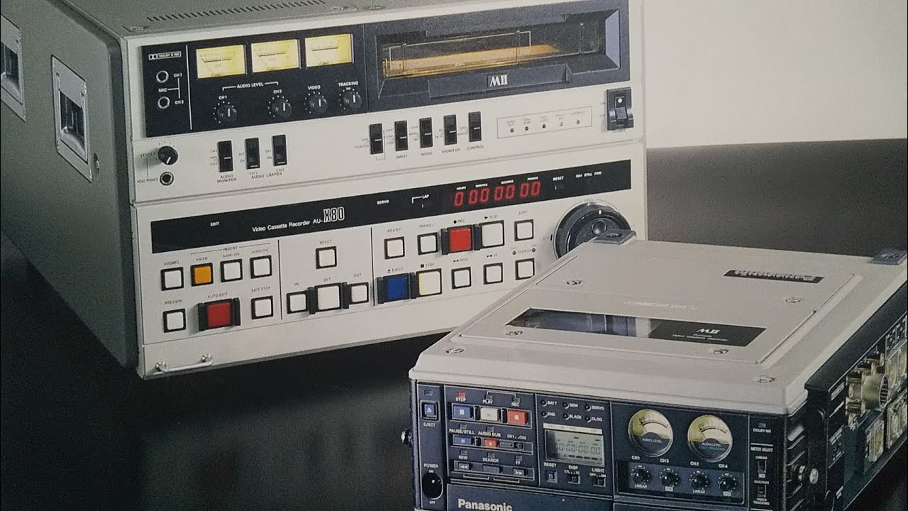 vintage Panasonic 1/2 MⅡ format VTR AU-60 & TOAMCO 2 inch reel to reel ...
