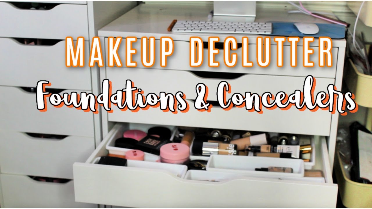 GIVEAWAY TIME|| MAKEUP DECLUTTER || FOUNDATION & CONCEALERS || PART 5 || 2024 - YouTube