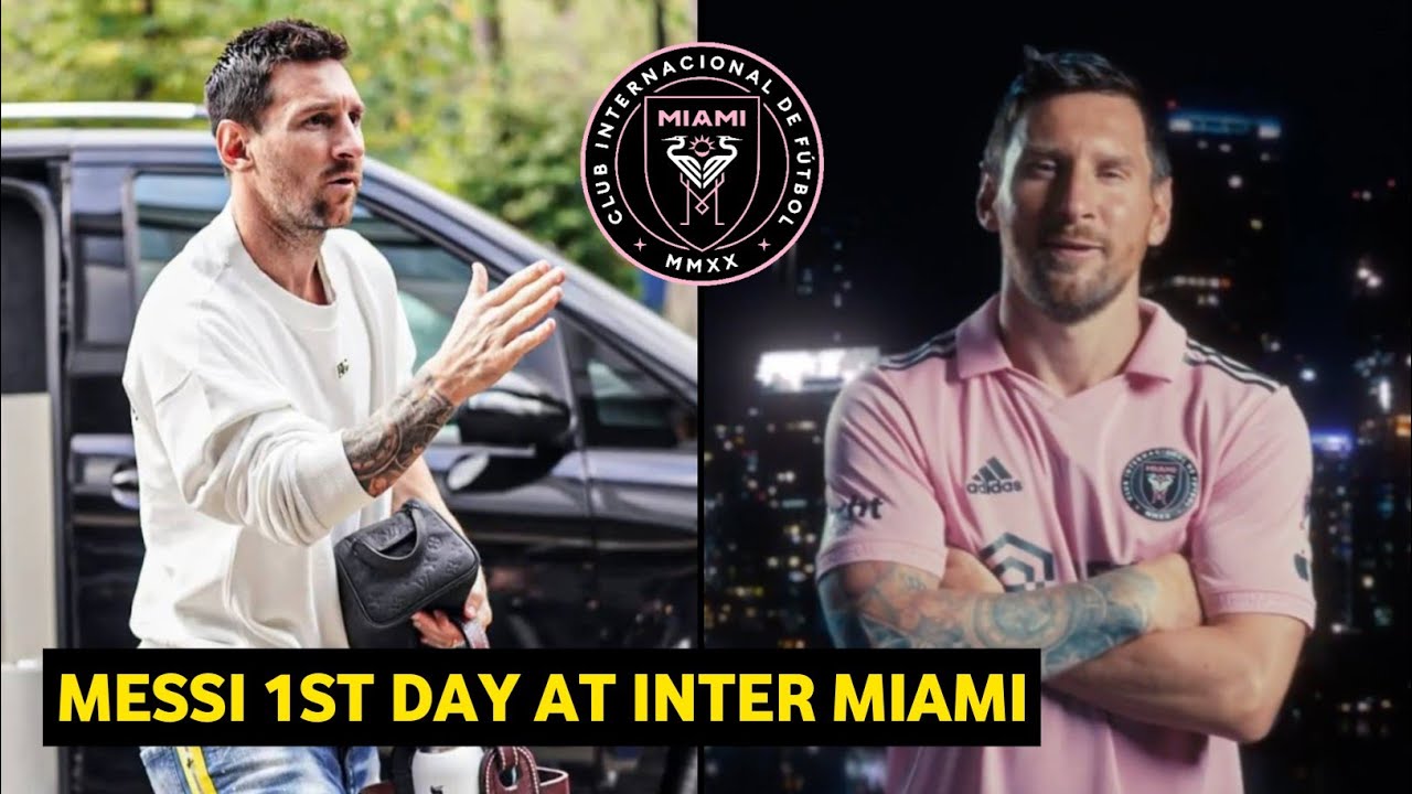 Lionel Messi First Day In Inter Miami | Inter Miami Unveiled Messi ...