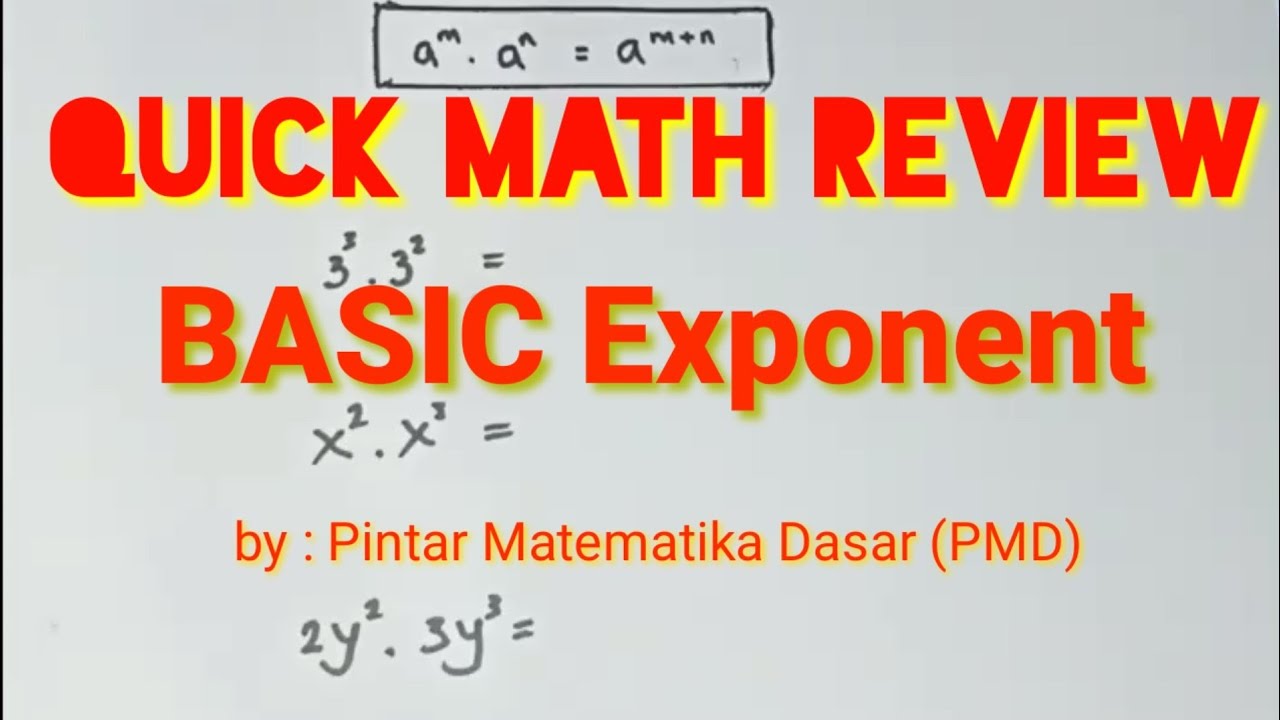 Quick Math Review | Exponent |Product rule - YouTube