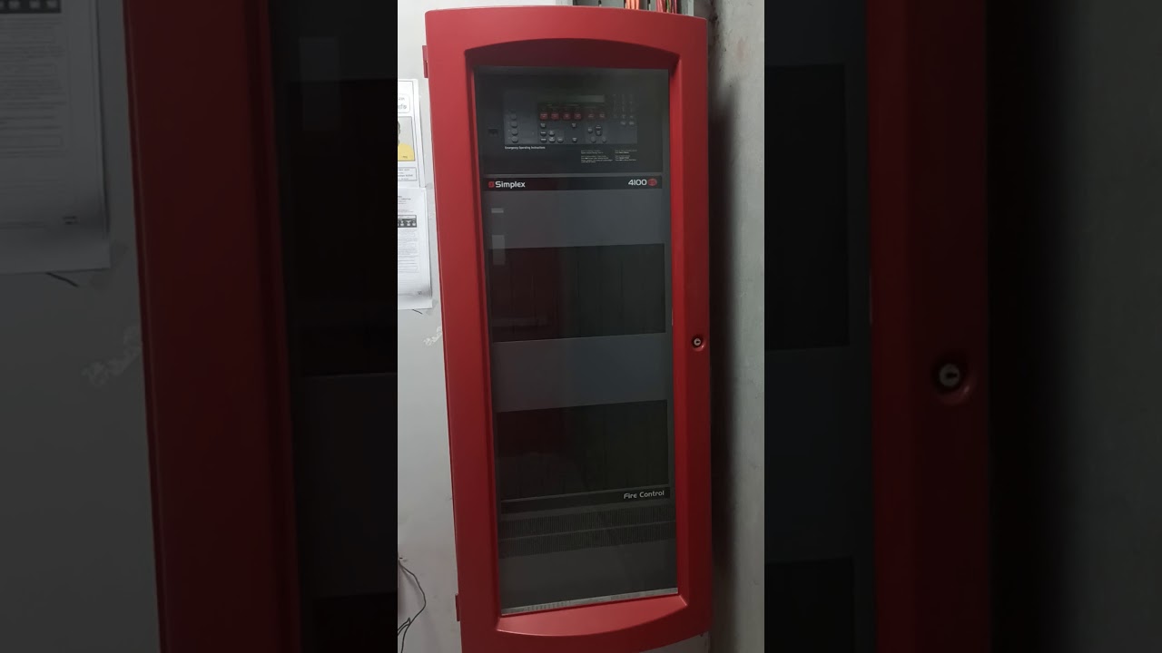 Simplex 4100 ES fire control panel and power supply - YouTube