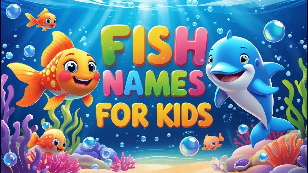 🐟 Learn Fish Names for Kids | 20 Amazing Fish in English 🌊 - YouTube