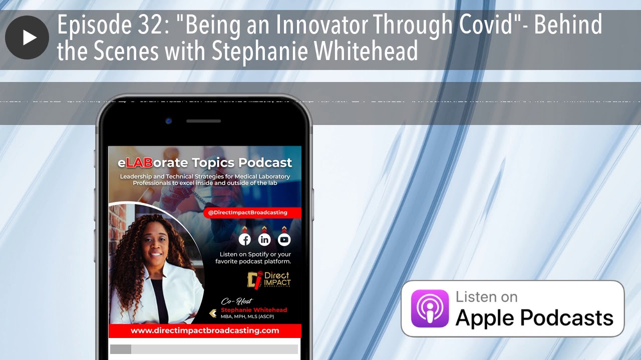 Episode 32: "Being an Innovator Through Covid"- Behind the Scenes with ...