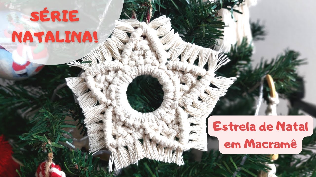 Estrela de Natal de Macramê - YouTube