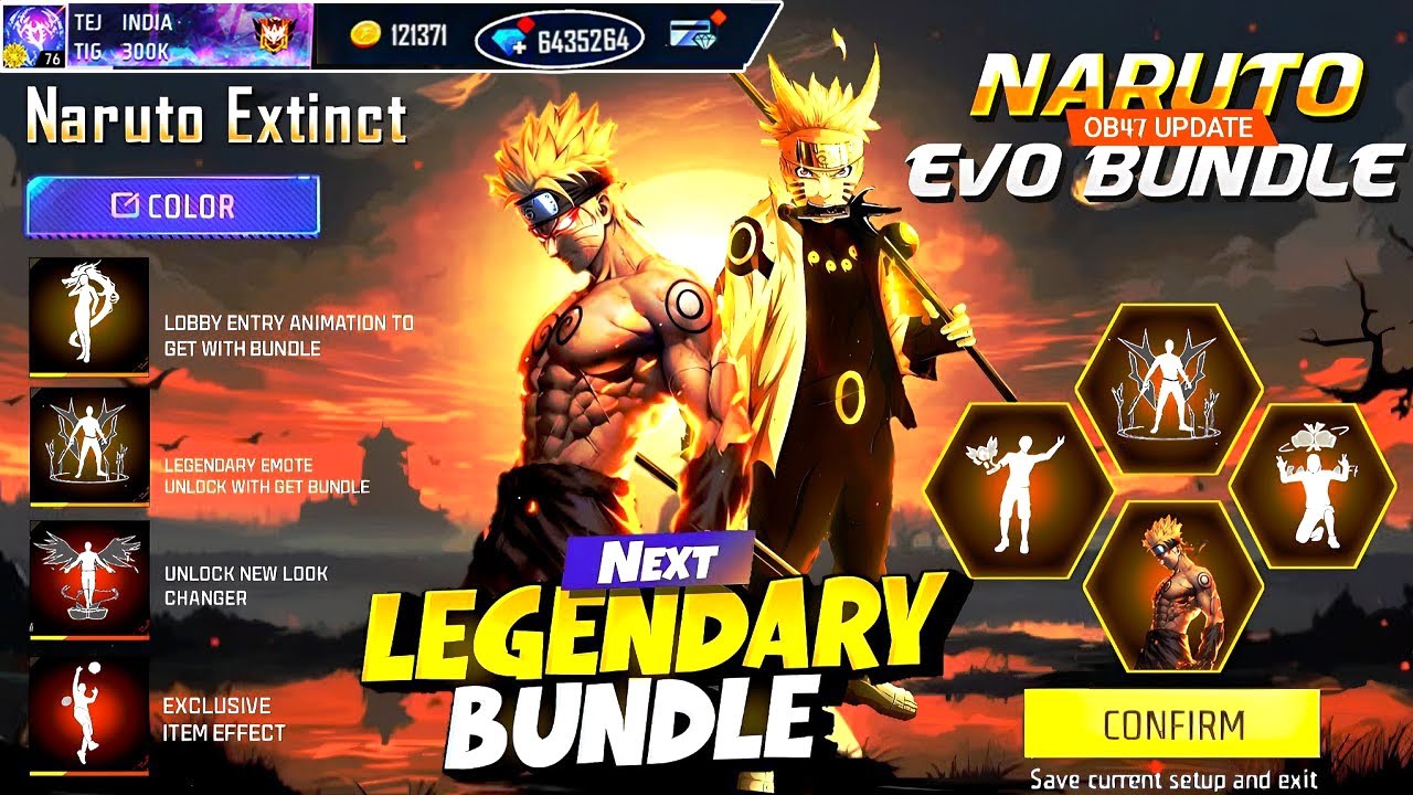 Naruto New Evo Bundle Free Fire | Free Fire New Event | New Events In ...