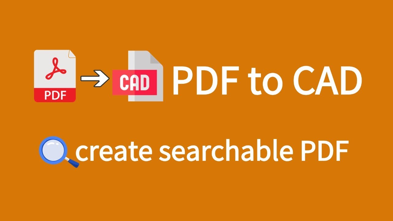 PlanForm| Convert PDF to CAD and create searchable PDF - YouTube