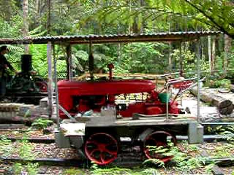 Water Wheel Creek tractor loco, log bogies, winch-site overview - YouTube