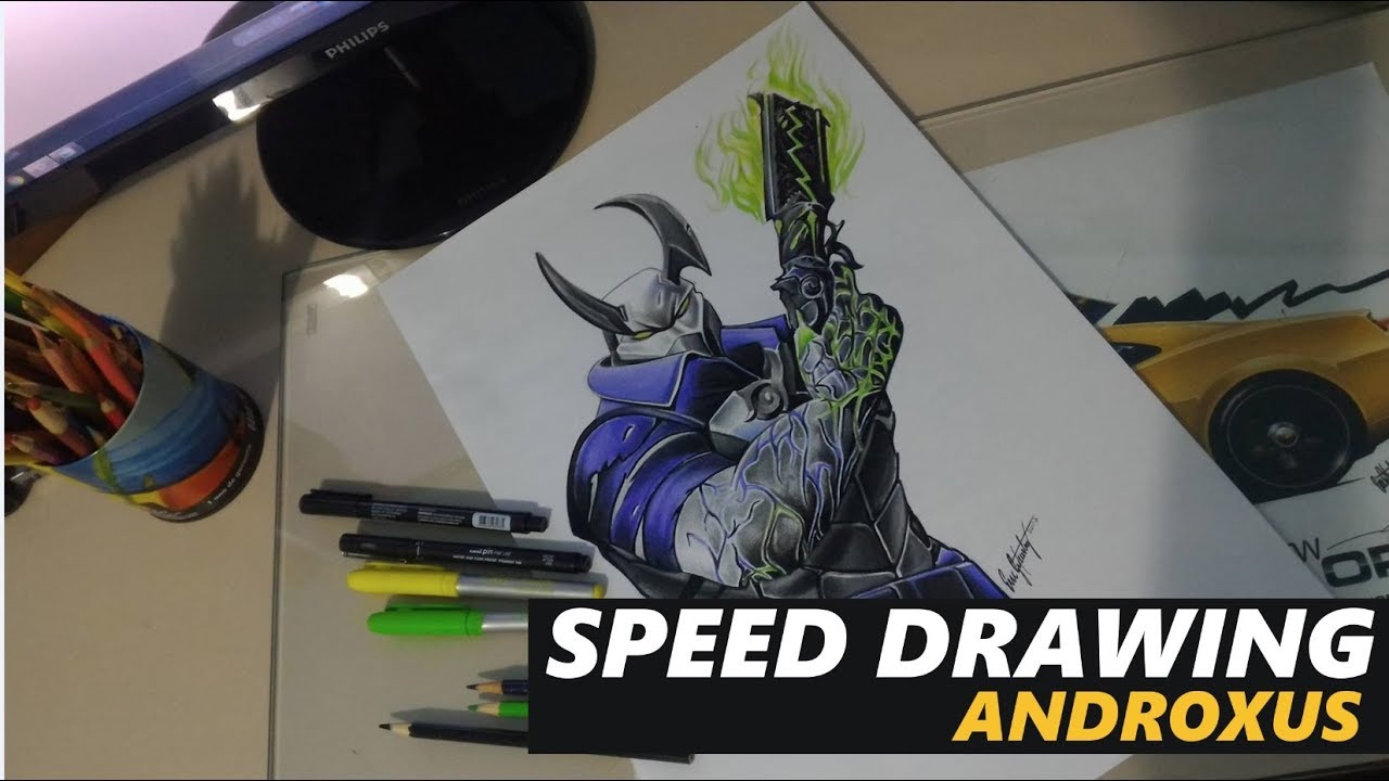 SPEED DRAWING - Desenhando ANDROXUS | Paladins - YouTube
