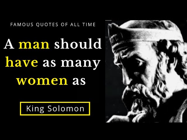Famous King Solomon Quotes