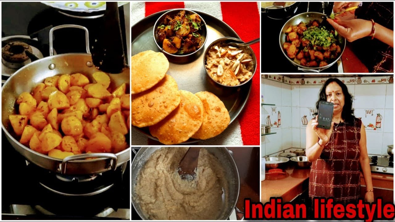 Traditional Bihari style breakfast Halwa puri &Aalu ki suki सब्जी ...