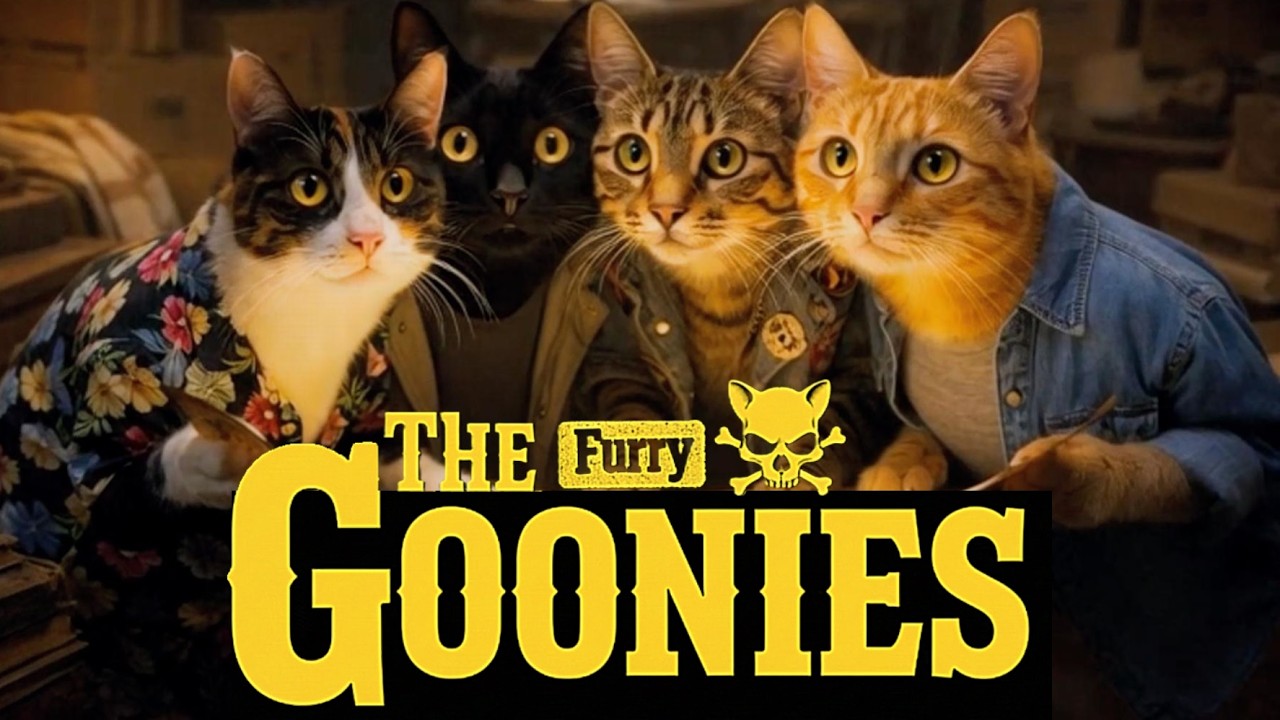 The Furry Goonies 😸😸🐶 A loving remake of this great movie with cats ...