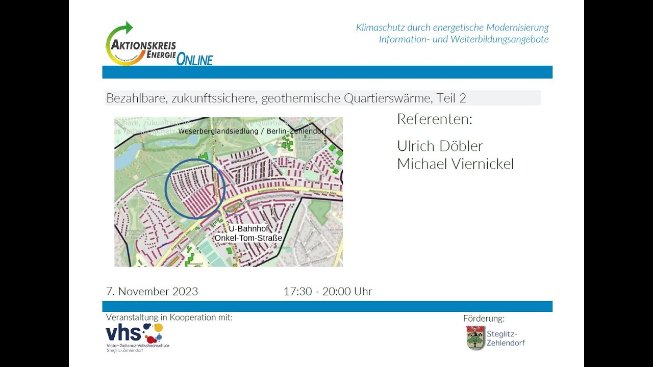 Bezahlbare, zukunftssichere, geothermische Quartierswärme, Teil 2 ...