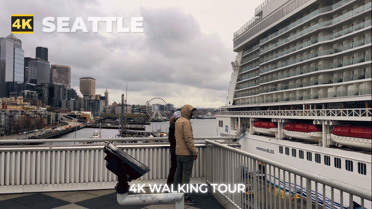 [4k] Discover SEATTLE : City Walk from the Market to the Cruise ships ...