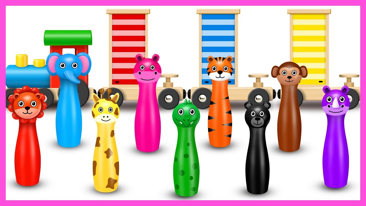 Learn Colors with Colors Animals Toys and Train- Colours Videos ...