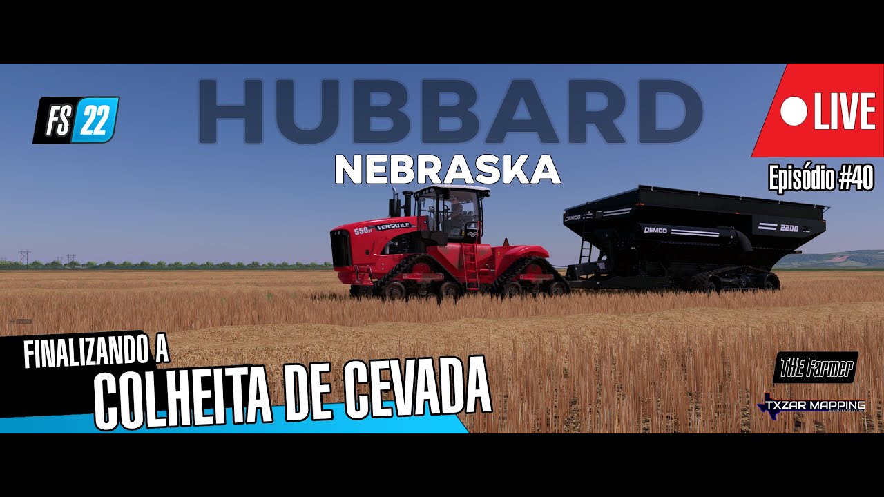 FS 22 | MAPA HUBBARD, NEBRASKA | FINALIZANDO A COLHEITA DE CEVADA ...