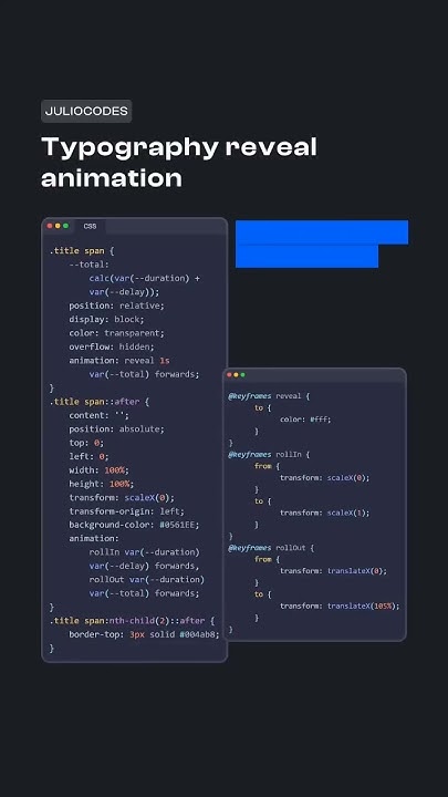 Typography Reveal Animation In Html And Css Coding Html Code 