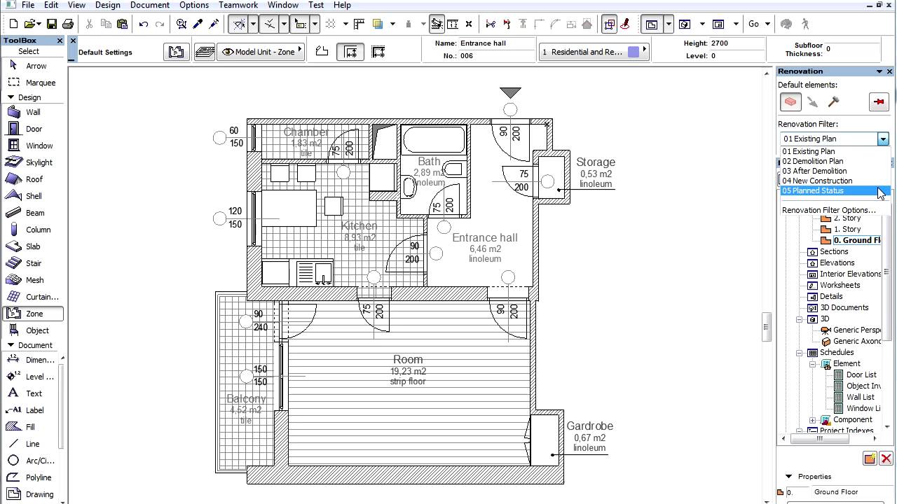 Renovation in ARCHICAD - Default renovation filters and filter options ...