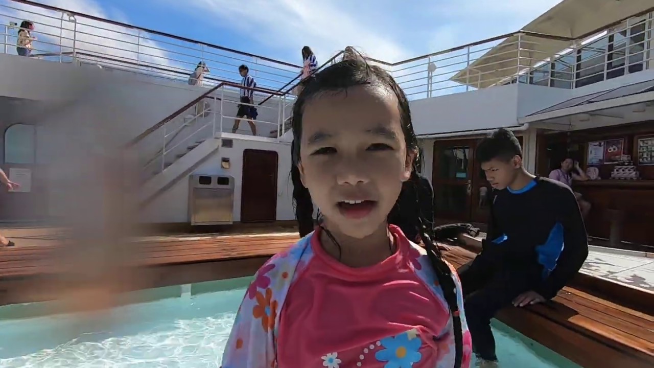 Enjoying the God Swimming Pool on the Ferry - YouTube