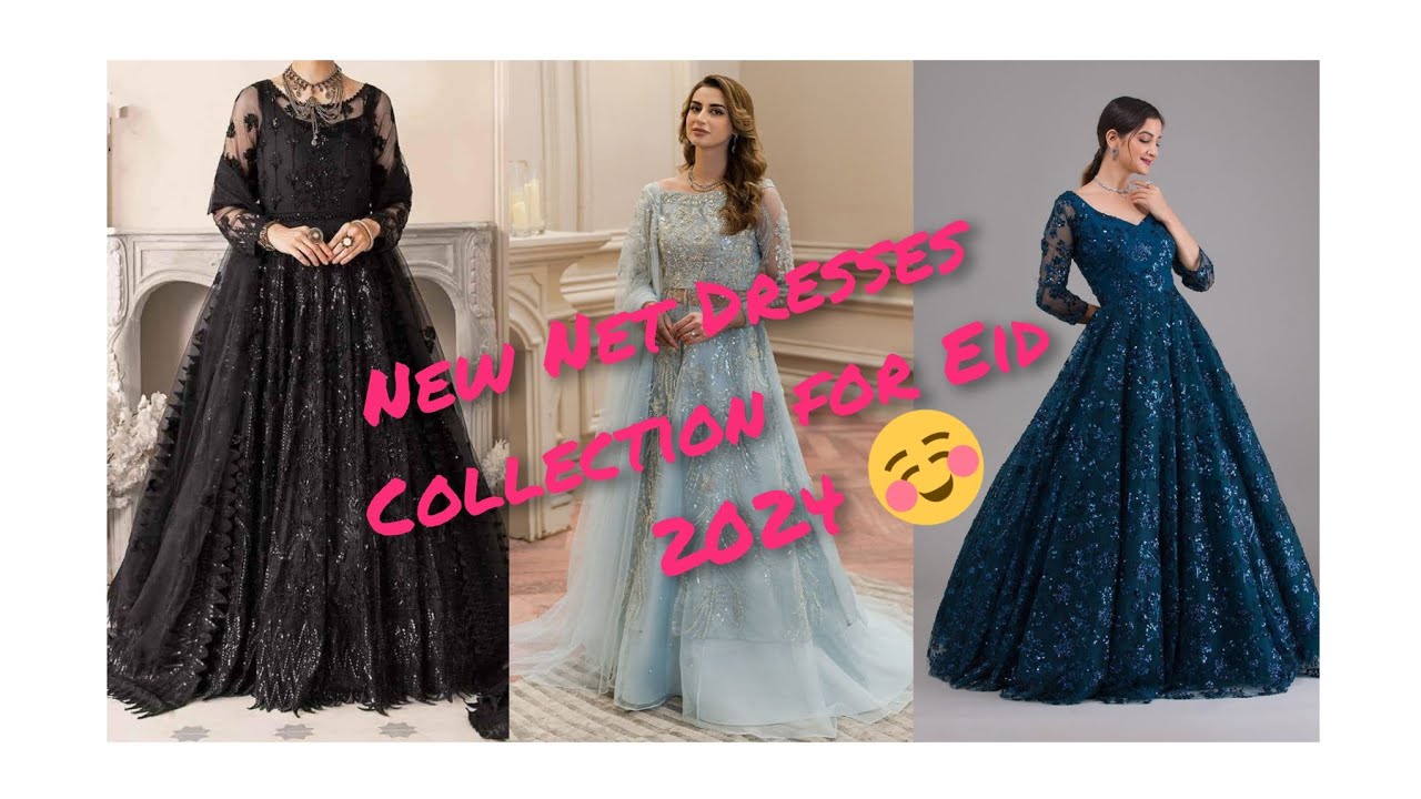 Net Dresses Designs💃/Net Frock Ideas 👗||Net Dresses Collection for Eid ...