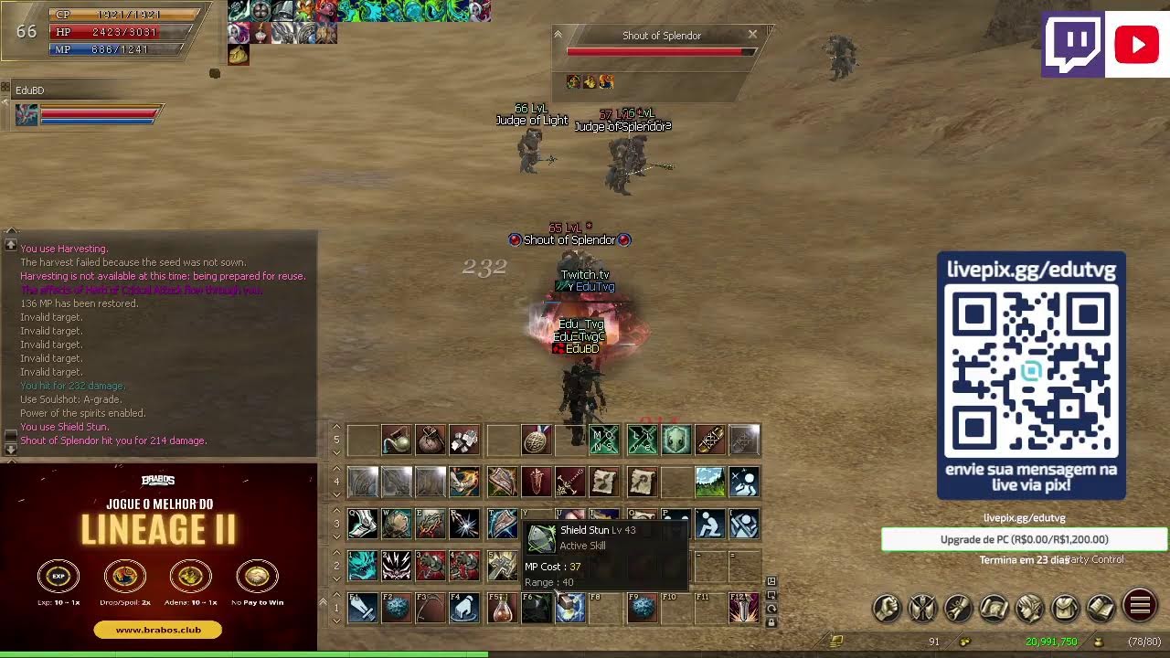 Lineage II Brabos || Edu_Tvg || Brabos.club || Xp10x/1x || - YouTube