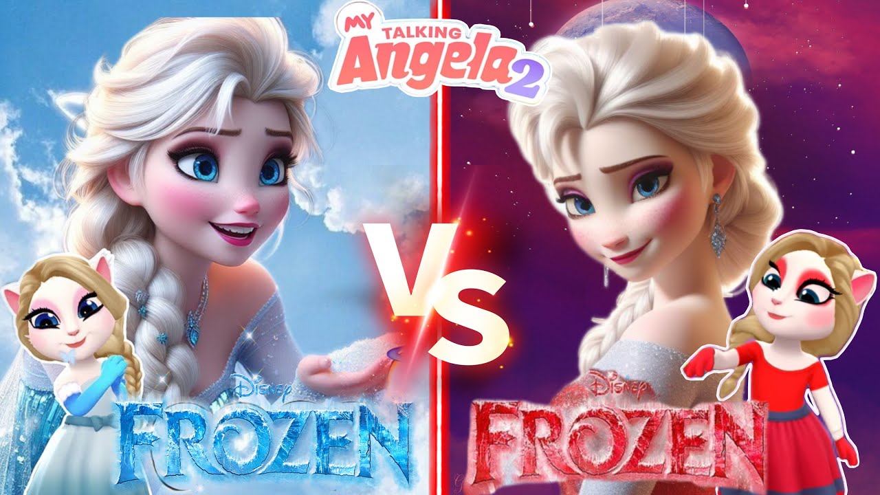 My Talking angela’m 2 🙀 || Frozen of Elsa ️ vS Red Elsa ️ vS Angela 2 ...