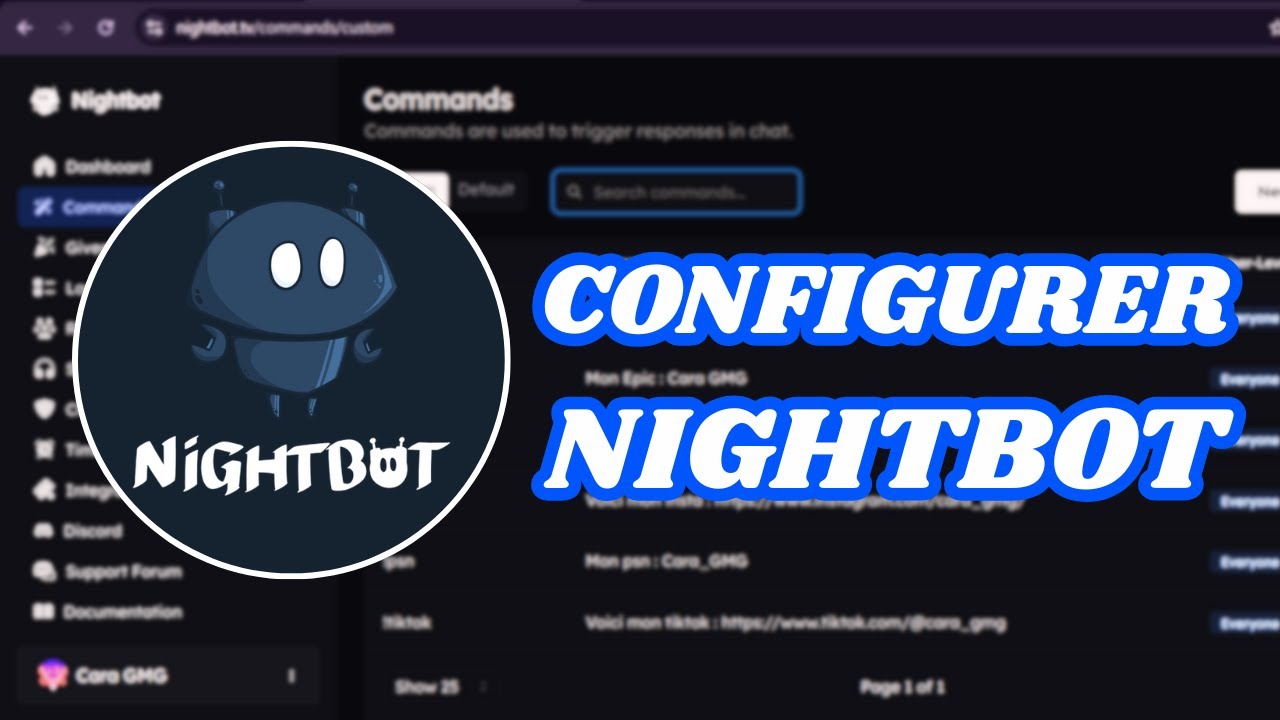 Tuto configurer Nightbot pour YouTube - YouTube