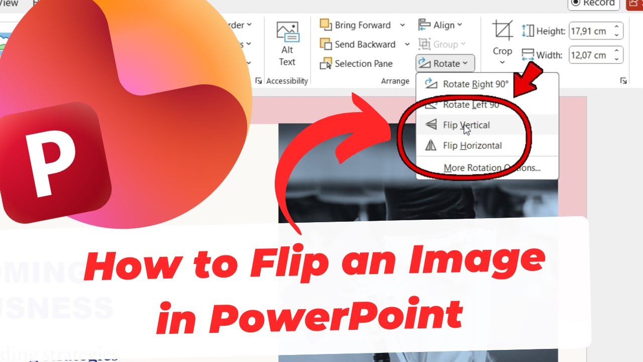 How to Flip an Image in PowerPoint Horizontal or Vertical Flip - YouTube