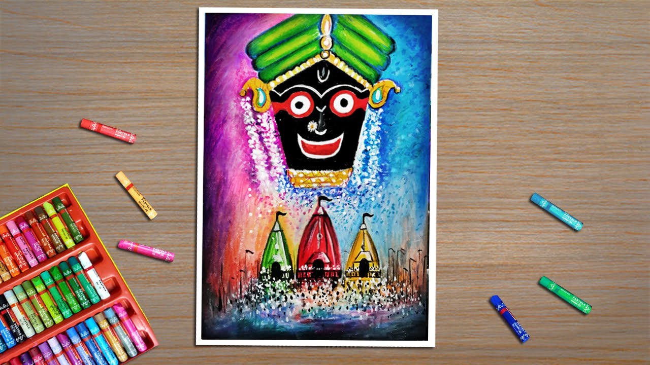 Rath Yatra Drawing step by Step | Jagannath Drawing | How to Draw Rath ...
