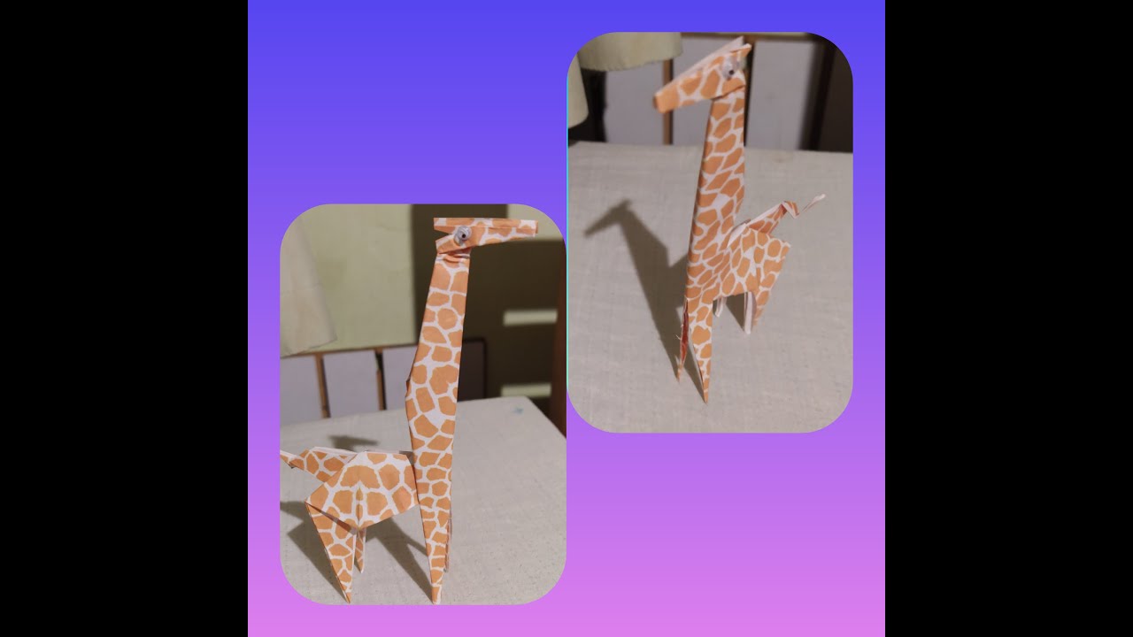 ¿ Cómo hacer una jirafa de origami? - YouTube