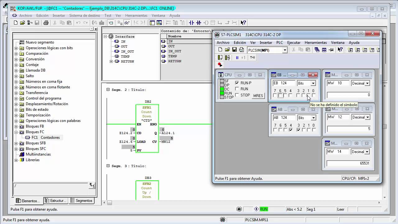 Temporizadores y contadores IEC en Siemens S7-300 - YouTube