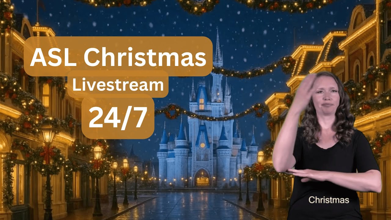 LIVE stream Holiday Rotation🎄 Cozy Disney-Inspired ASL Room ️ 24/7 ...