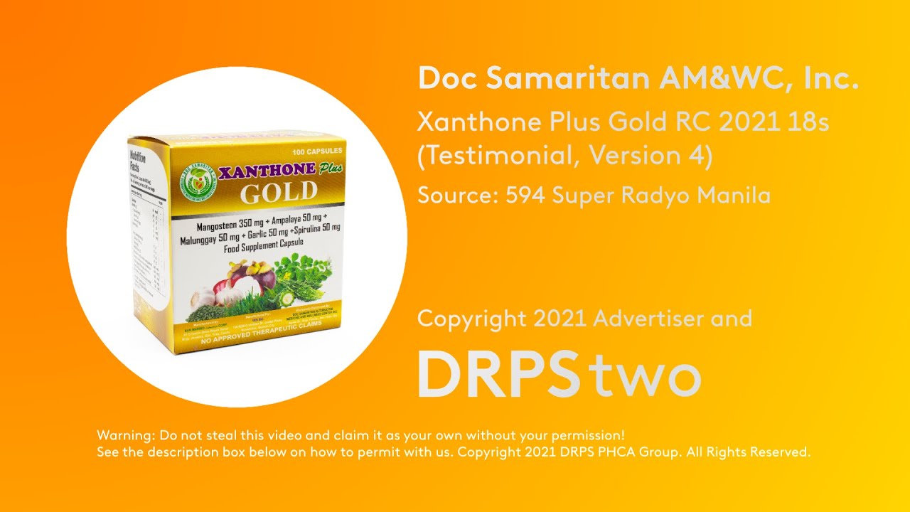 Xanthone Plus Gold Radio Commercial 2021 18s (Testimonial, Version 4 ...