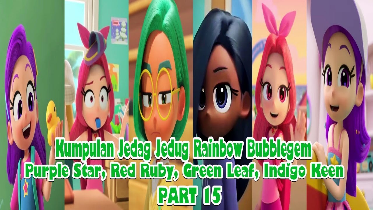 Kumpulan Jedag Jedug Rainbow Bubblegem, Purple Star, Red Ruby, Green ...