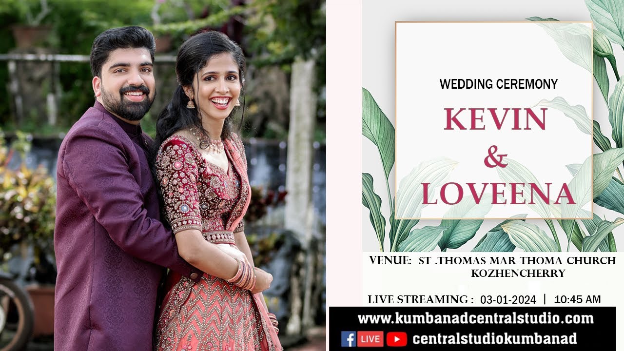 WEDDING LIVE STREAMING - KEVIN & LOVEENA (03-01-2024) - YouTube