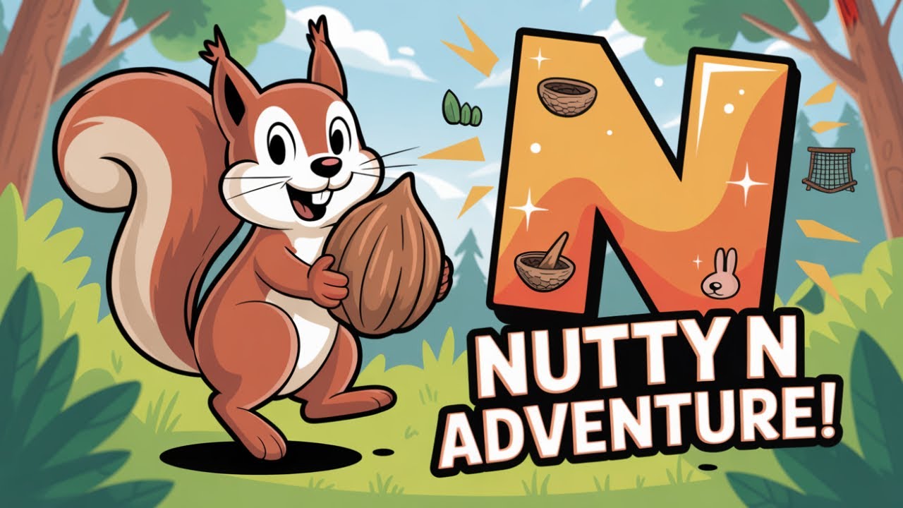 Nutty N Adventure! 🌰🅽 | Learn the Letter N - YouTube