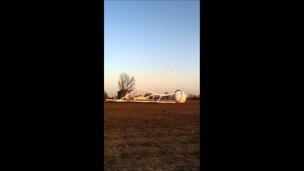 Butler Co. 135ft Water Tower collapse/removal - YouTube