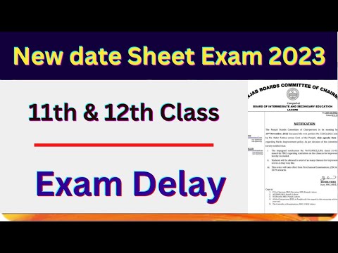 New Exam Date 2023 -12th class Paper reschedule 2023 - 11th class paper ...