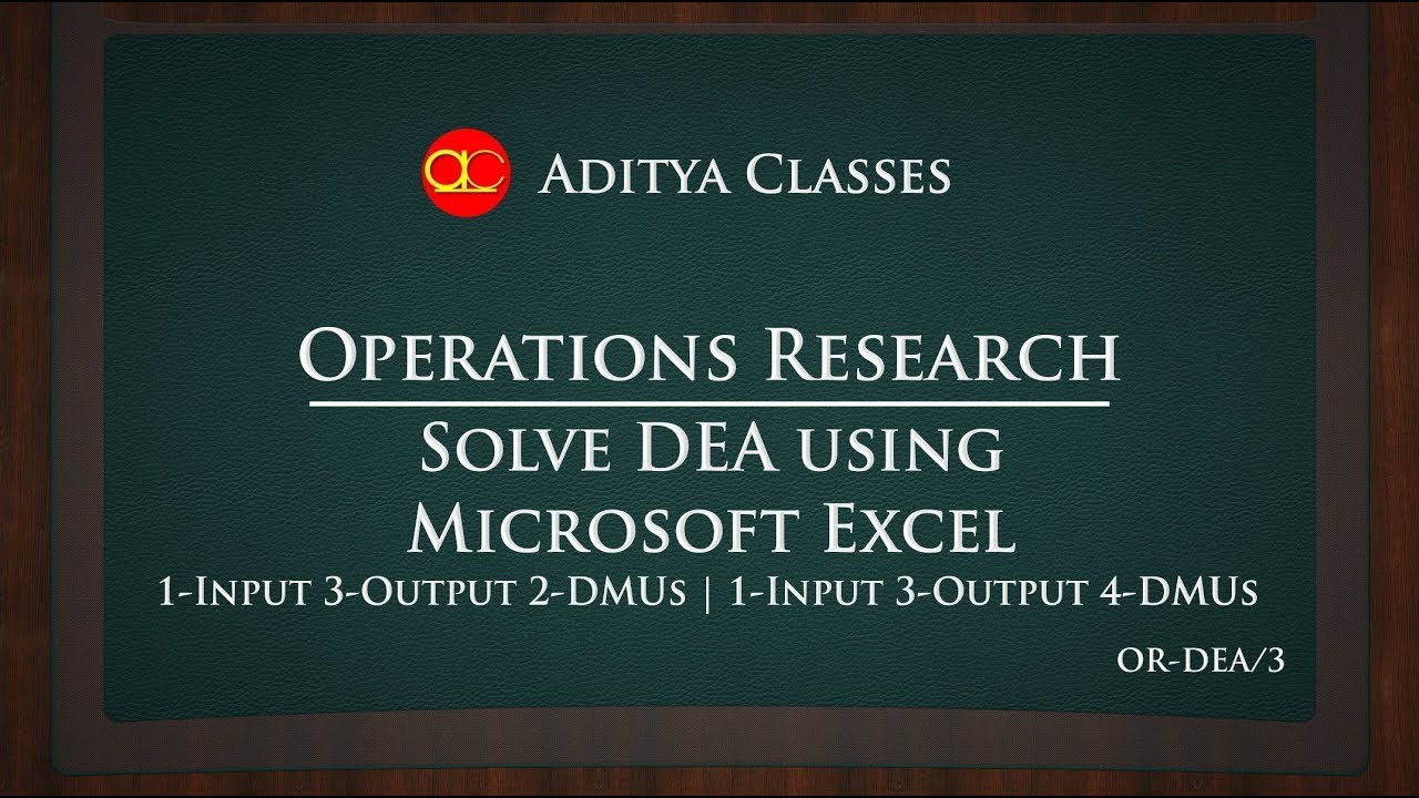 DEA 3 DEA Using MS Excel Data Envelopment Analysis Efficiency Frontier YouTube DEA 3 DEA Using MS Excel Data Envelopment Analysis Efficiency Frontier YouTube